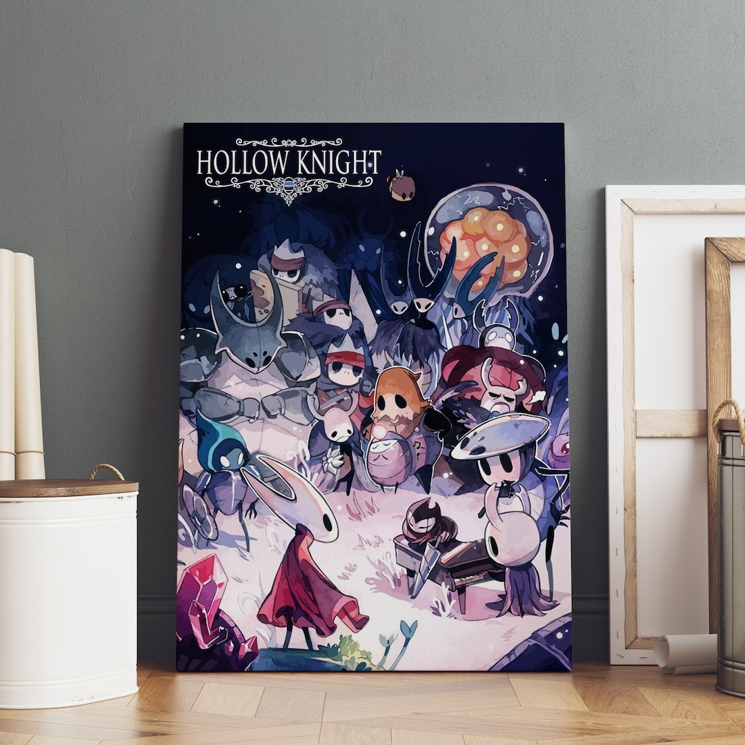 Hollow Knight Poster, Hallownest Wall Art, Premium Canvas Print, Game ...