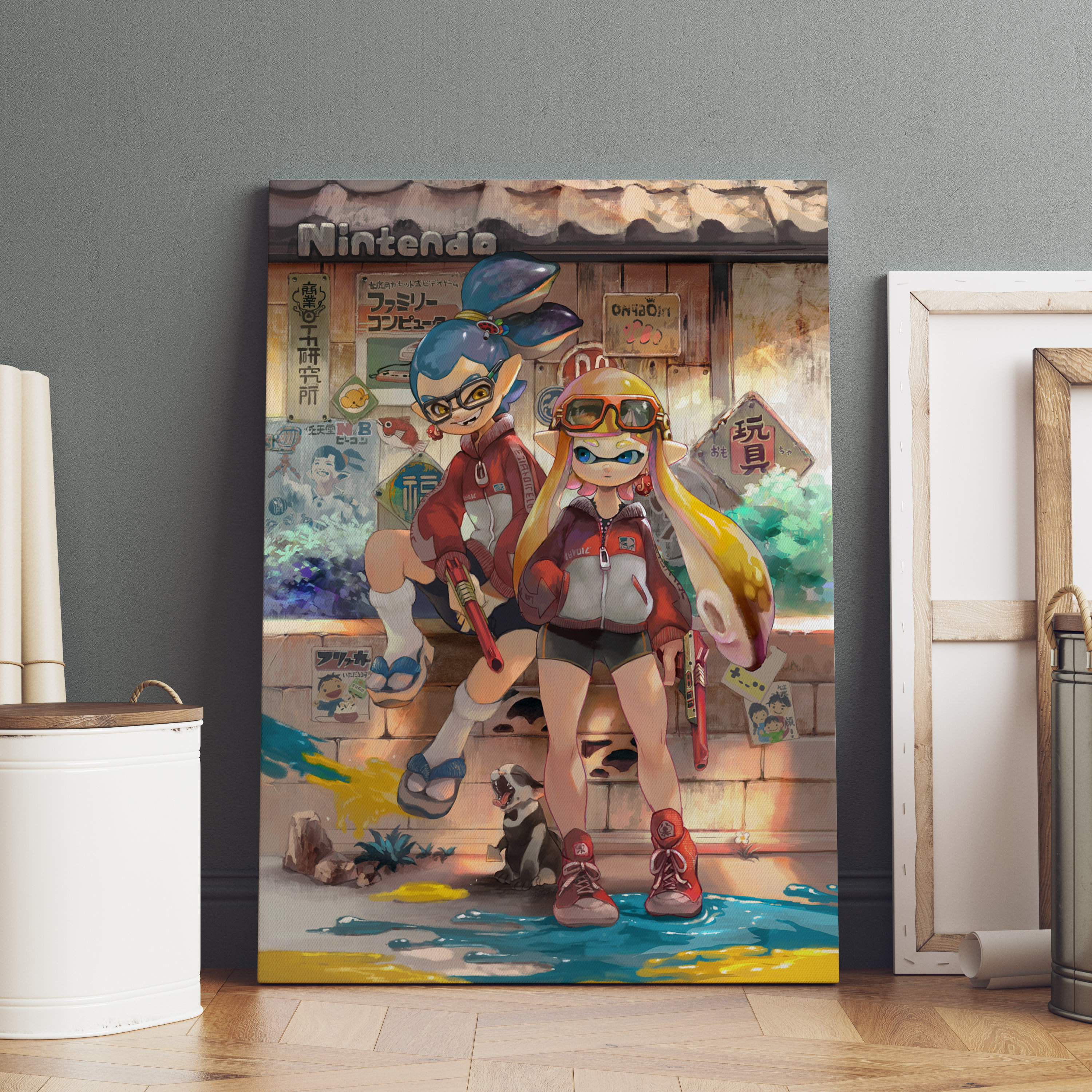 Splatoon Poster Inklings Wall Art Premium Canvas Print Game - Etsy