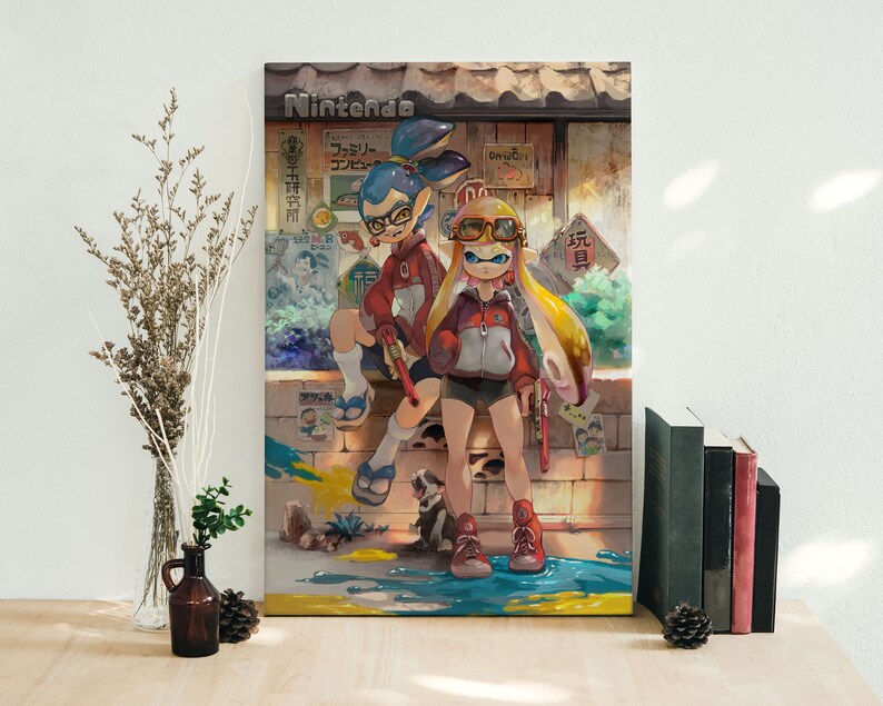 Splatoon Poster Inklings Wall Art Premium Canvas Print Game - Etsy