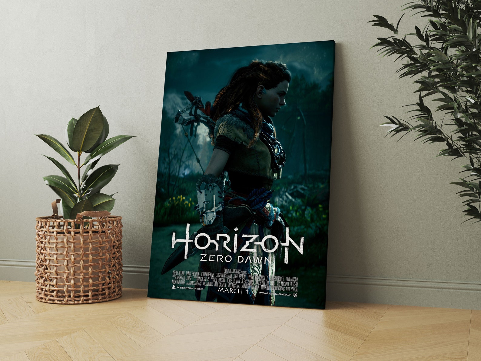 Horizon Zero Dawn Poster, Aloy Wall Art, Premium Canvas Print, Game Fan ...