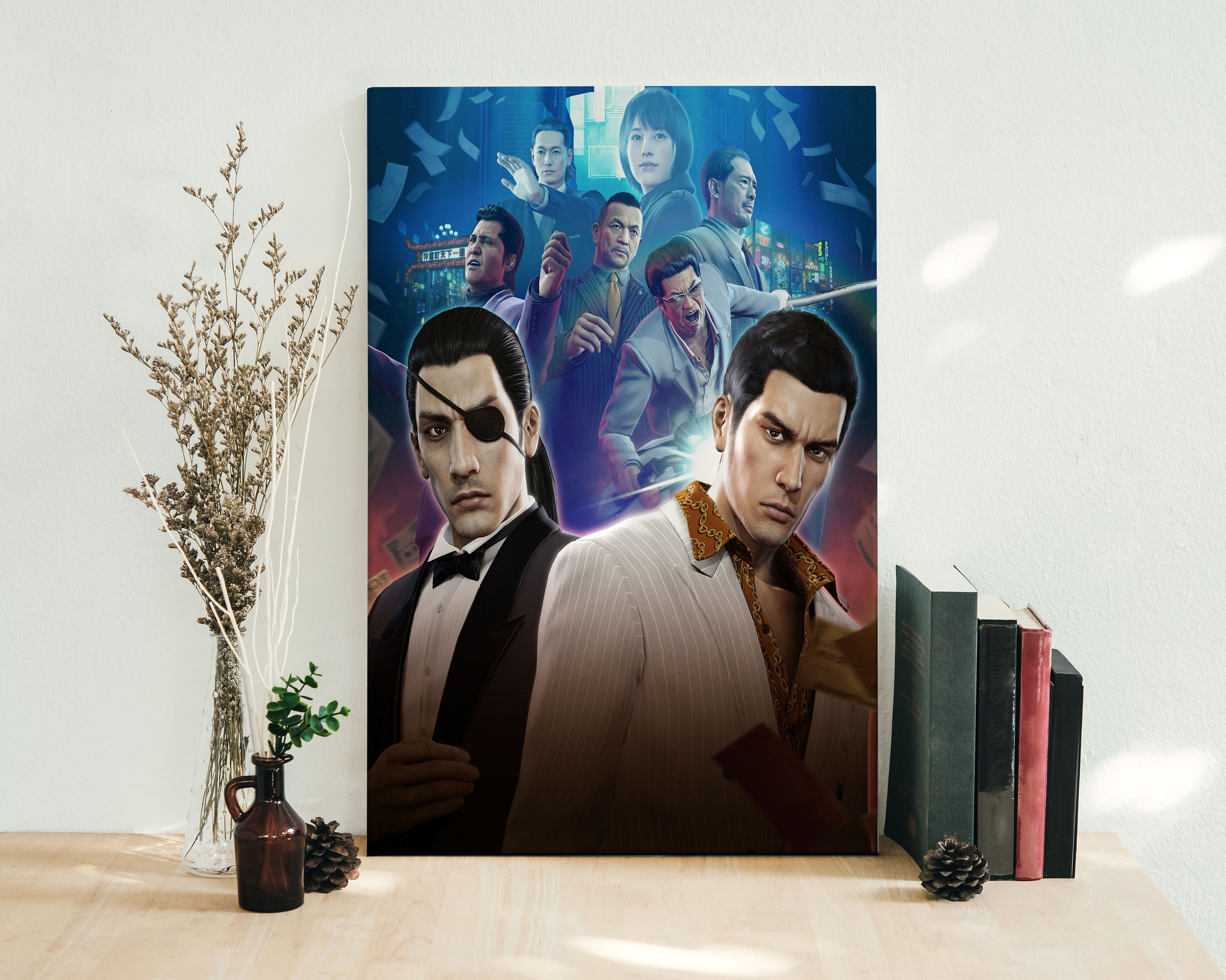 Yakuza Poster Kazuma Kiryu Wall Art Premium Canvas Print Etsy Canada