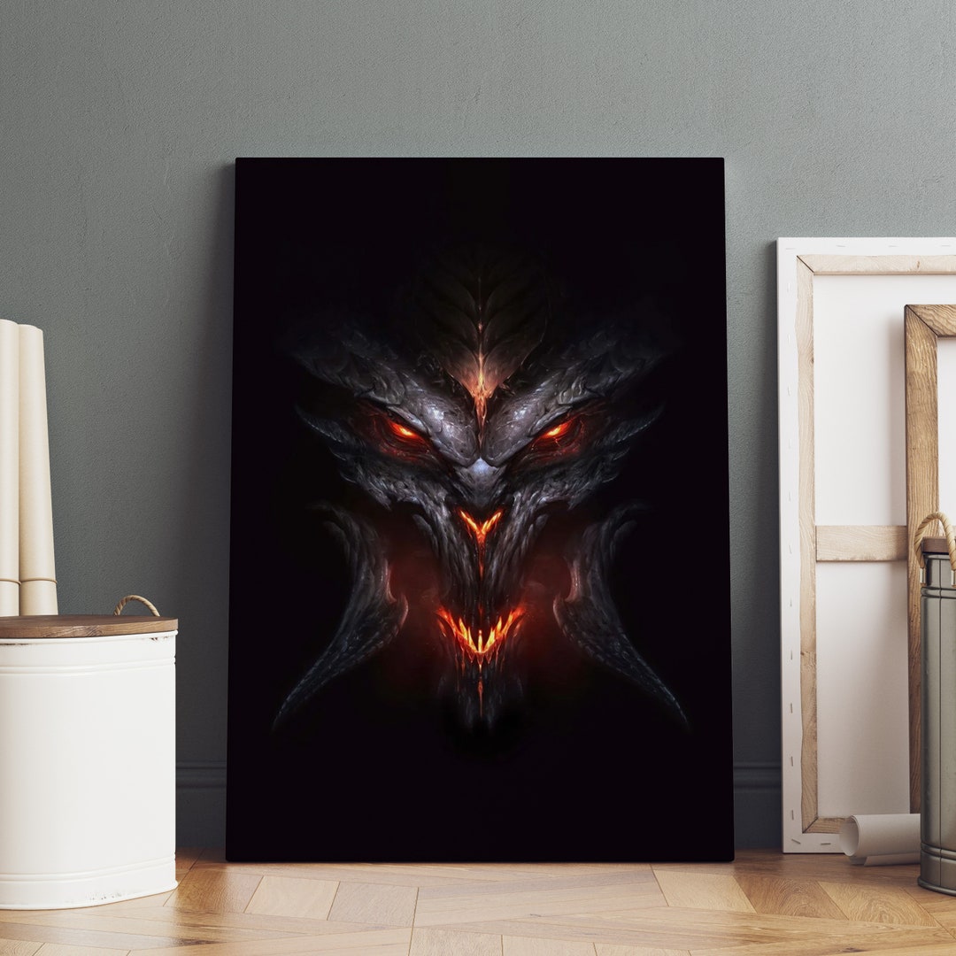 Diablo Poster, Demon Hunter Wall Art, Rolled Canvas Print, Game Poster ...