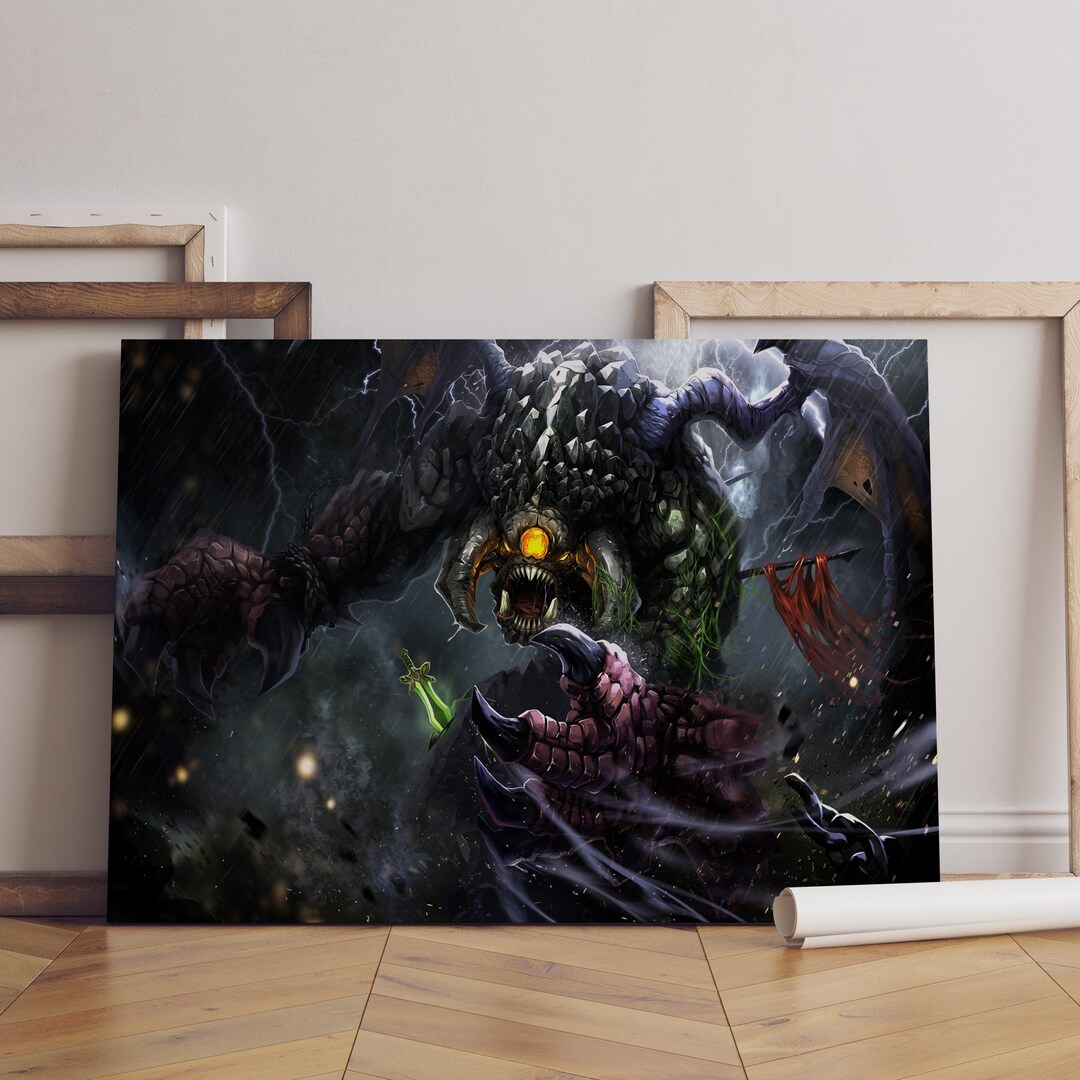 Dota 2 Poster, Defense of the Ancients Wall Art, Rolled Canvas Print ...