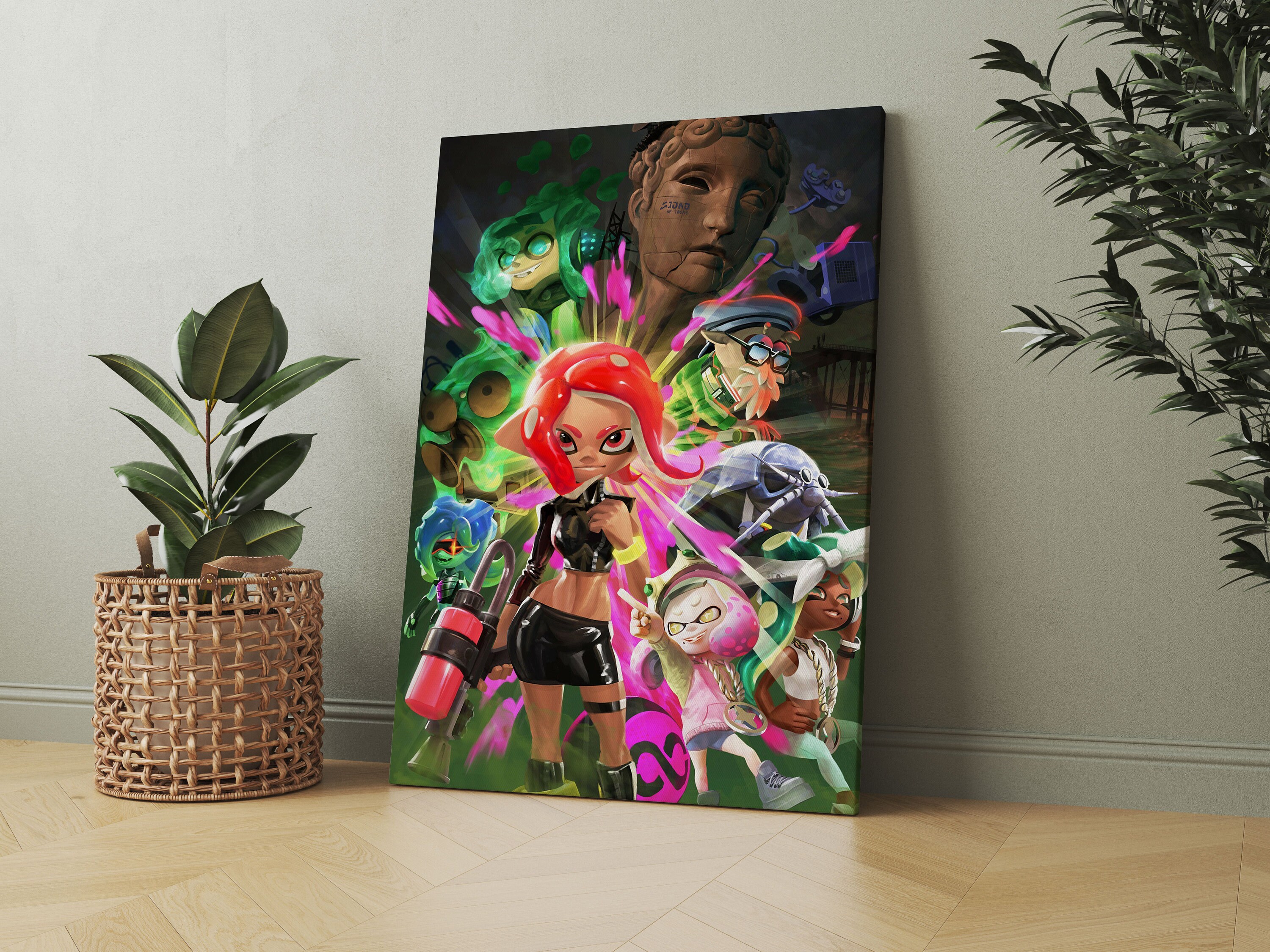 Splatoon Poster Inklings Wall Art Premium Canvas Print Game - Etsy