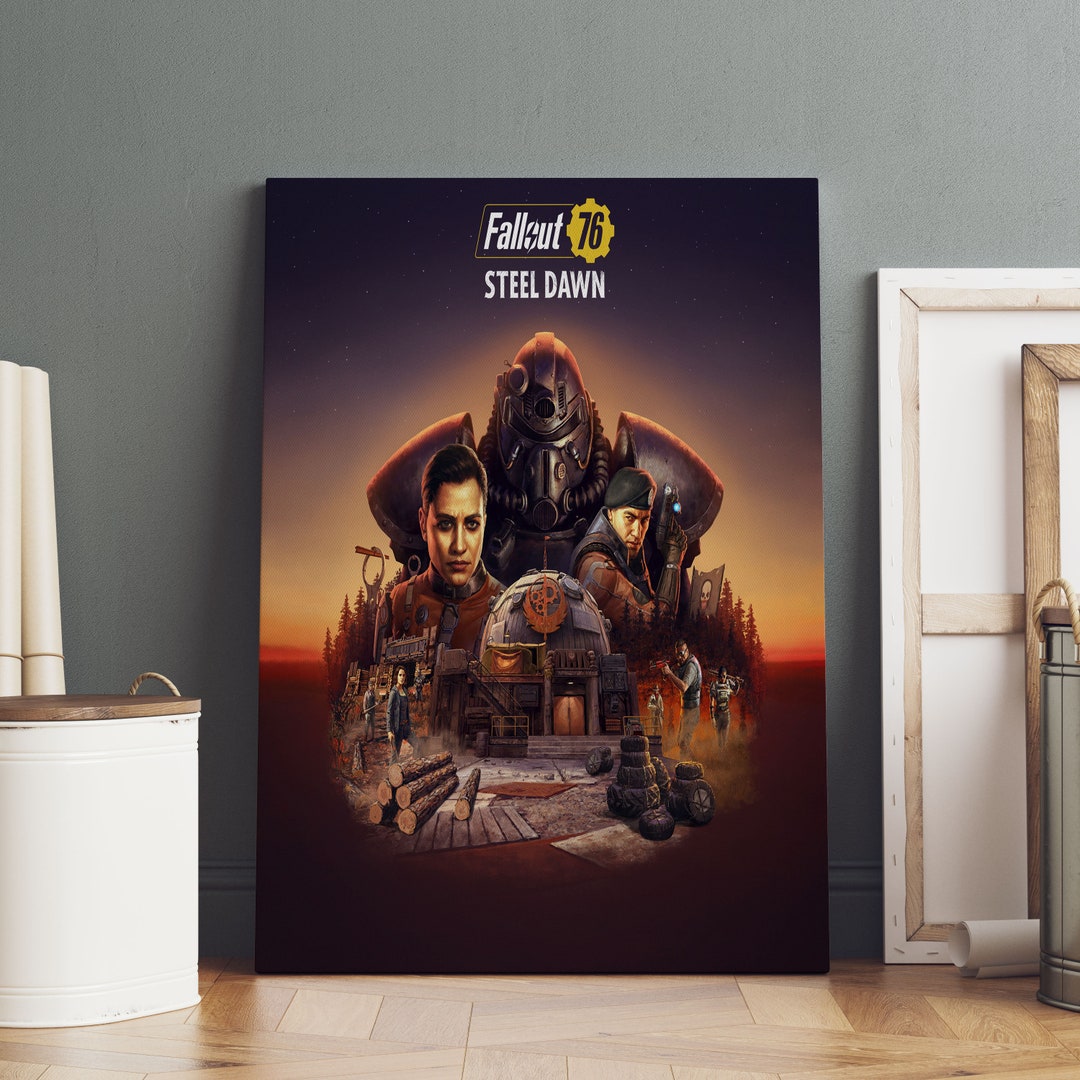 Fallout Poster, New Vegas Wall Art, Premium Canvas Print, Game Fan Gift ...