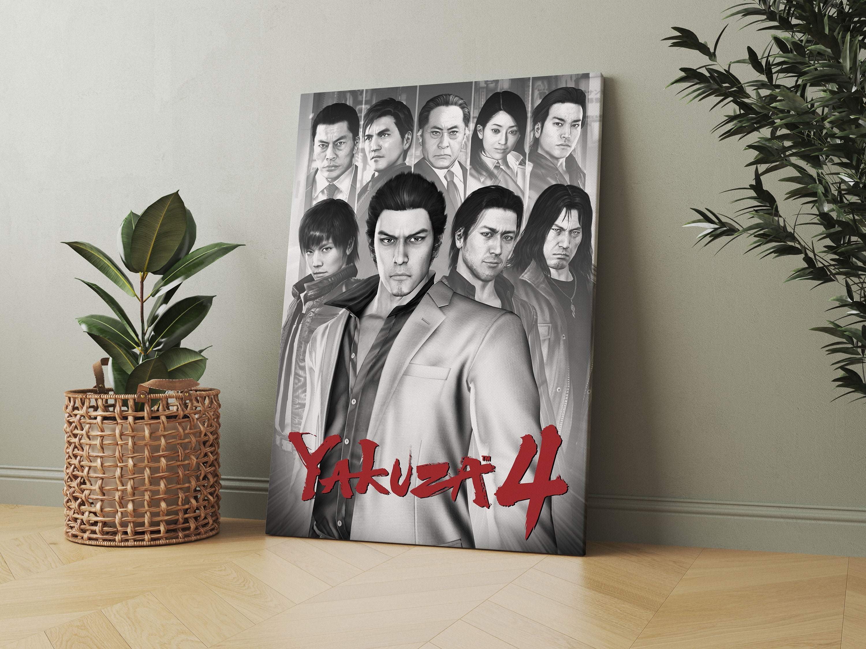 Yakuza Poster Kazuma Kiryu Wall Art Premium Canvas Print Etsy Canada