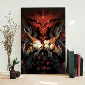 Diablo Poster, Demon Hunter Wall Art, Rolled Canvas Print, Game Poster ...