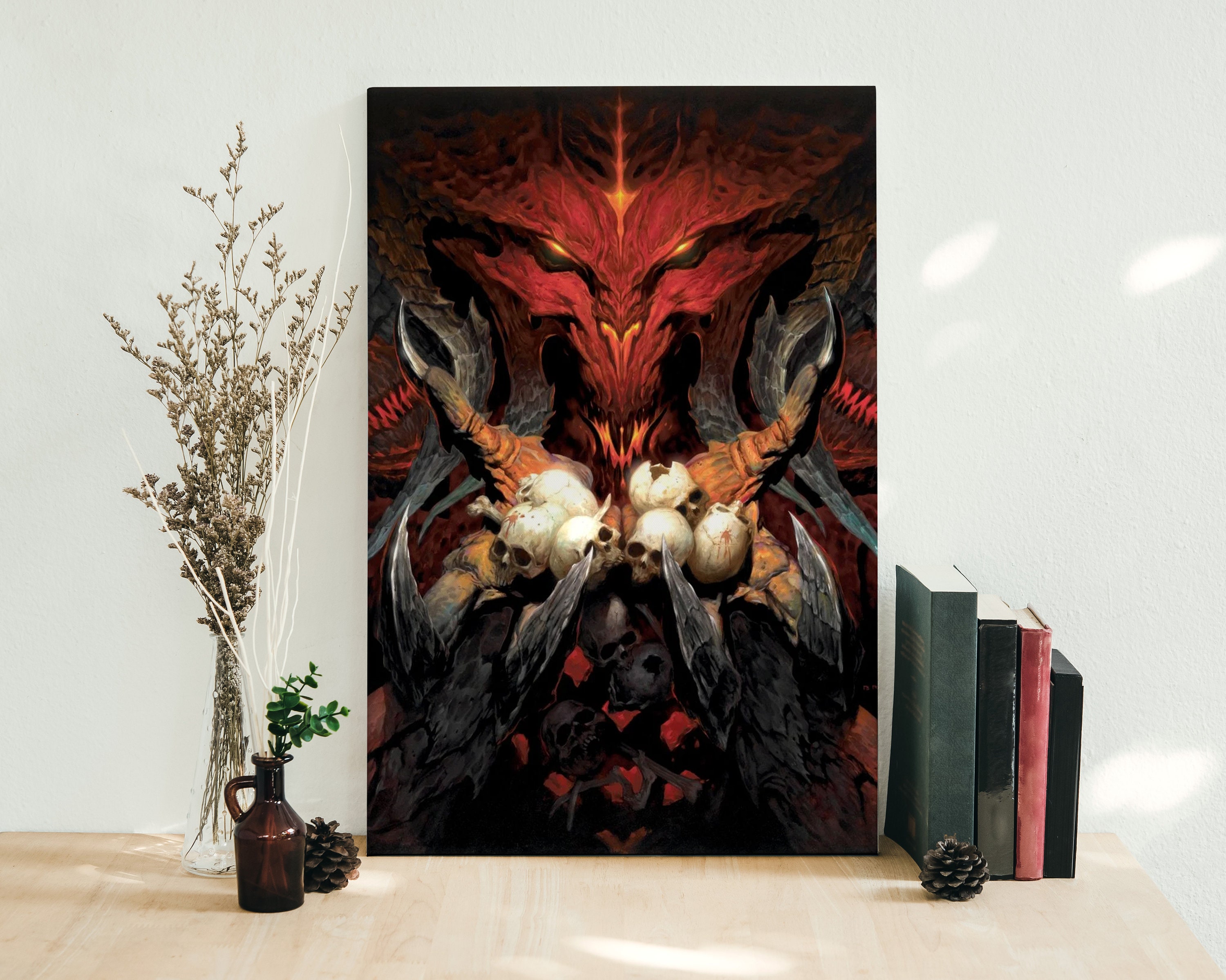 Diablo Poster Demon Hunter Wall Art Rolled Canvas Print - Etsy