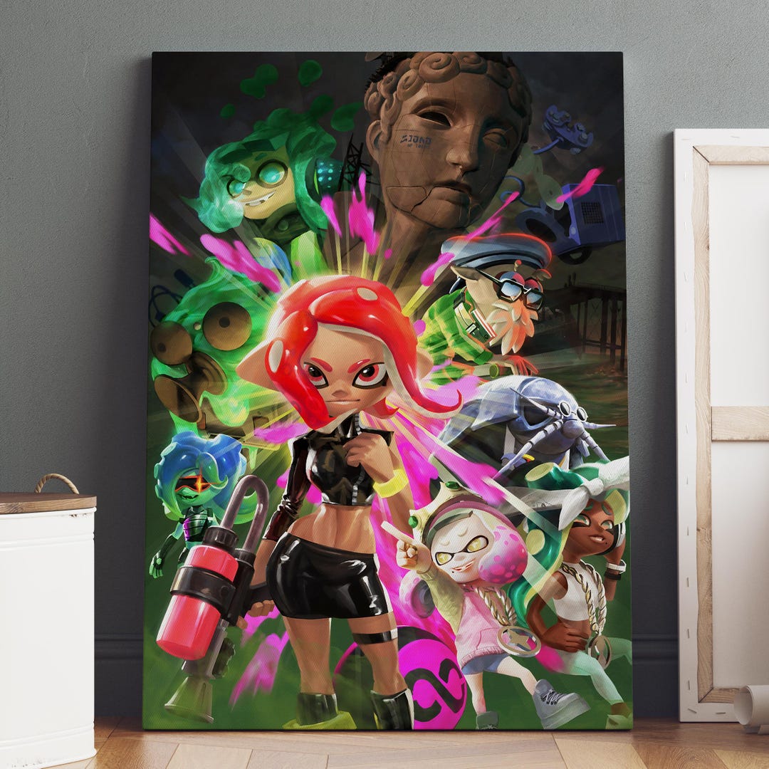 Splatoon Poster / Inkling Wall Art / Game Print / Canvas Art Decor - Etsy