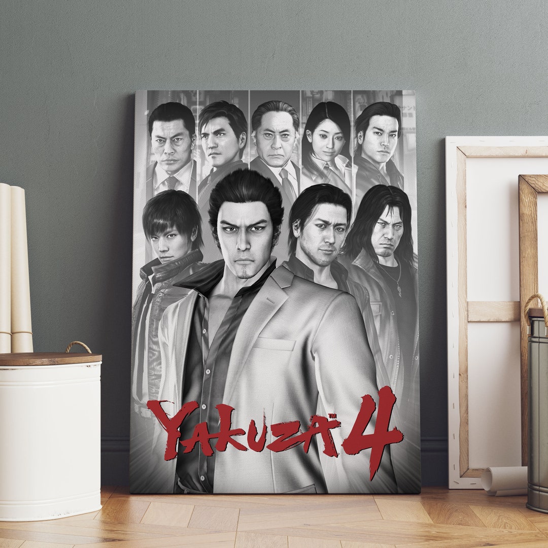 Yakuza Poster, Kazuma Kiryu Wall Art, Premium Canvas Print, Game Fan ...