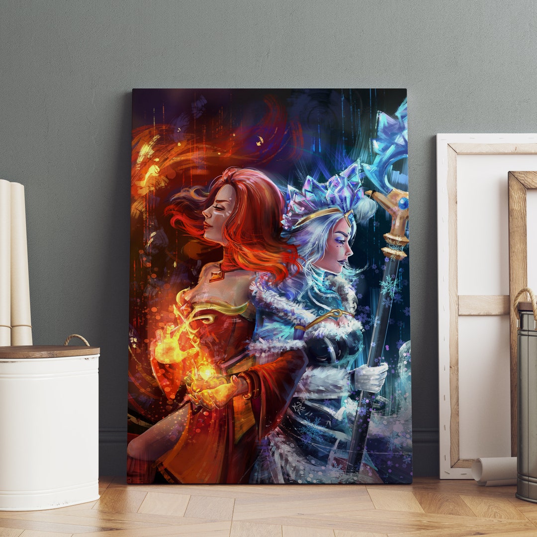 Dota 2 Poster, Defense of the Ancients Wall Art, Rolled Canvas Print ...