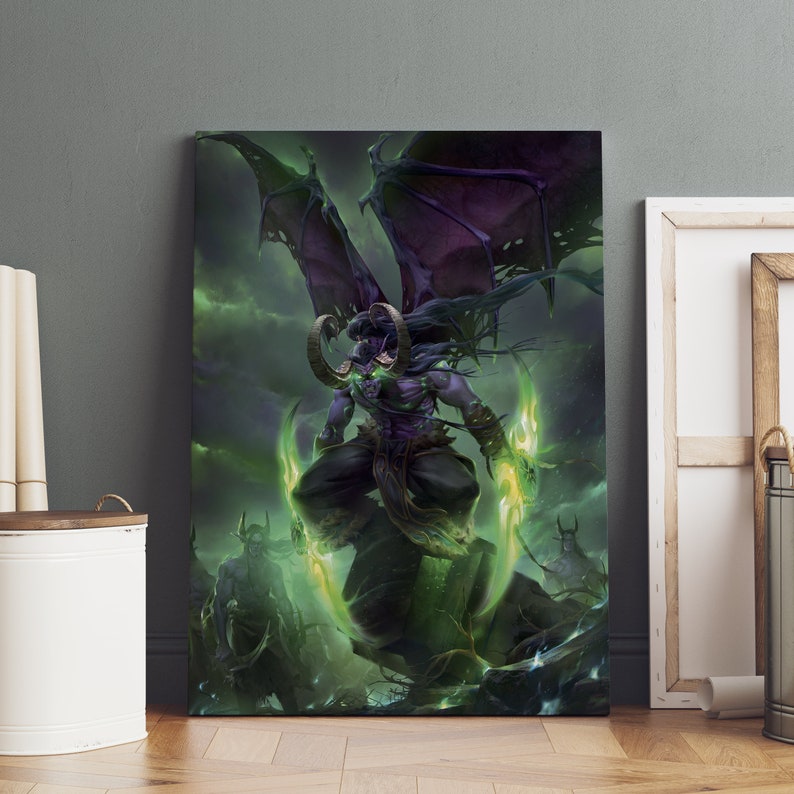 World of Warcraft Poster Lich King Wall Art Premium Canvas - Etsy