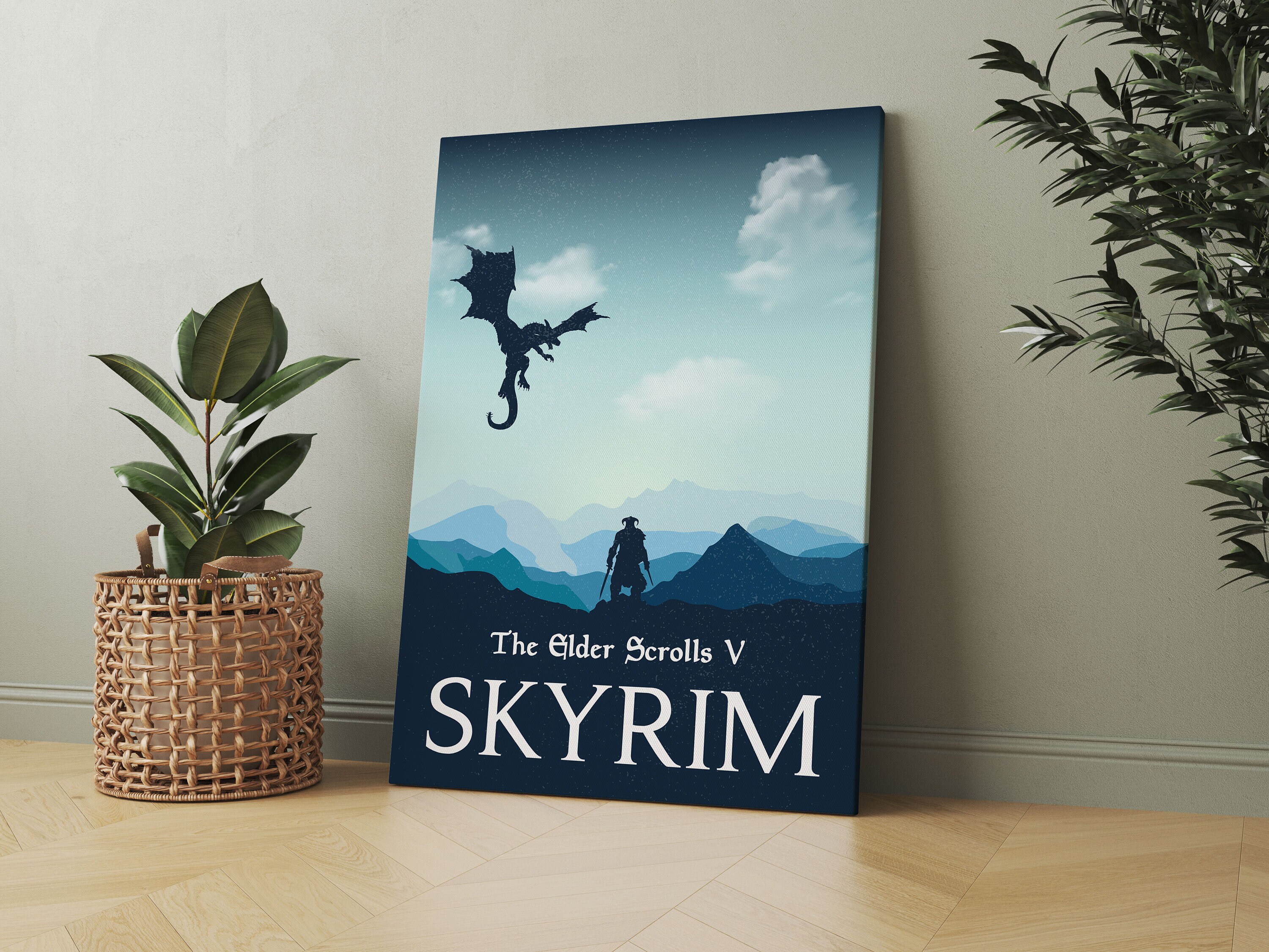 The Elder Scrolls V Skyrim Poster Dragonborn Wall Art - Etsy