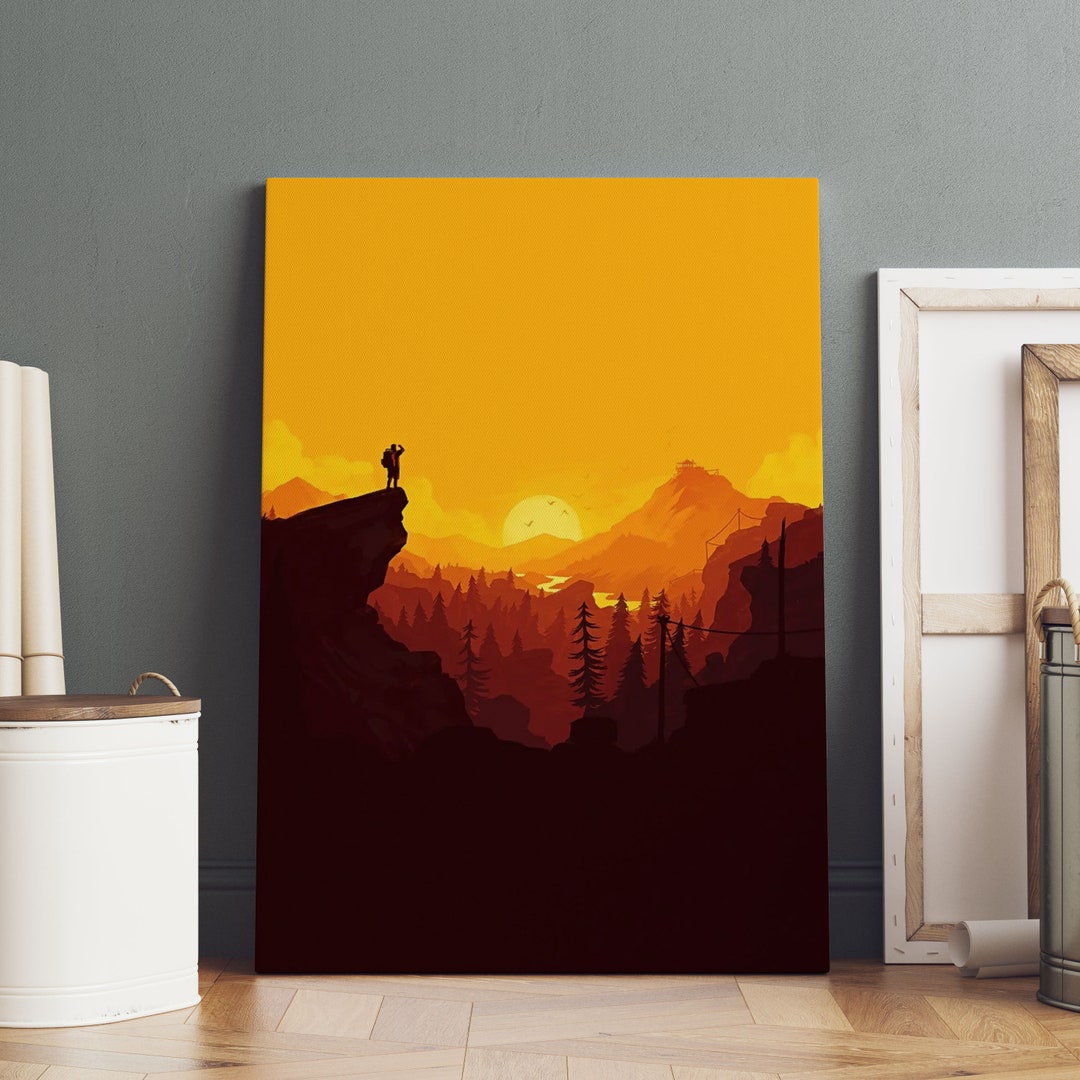 Firewatch Poster, Shoshone National Forest Wall Art, Premium Canvas ...