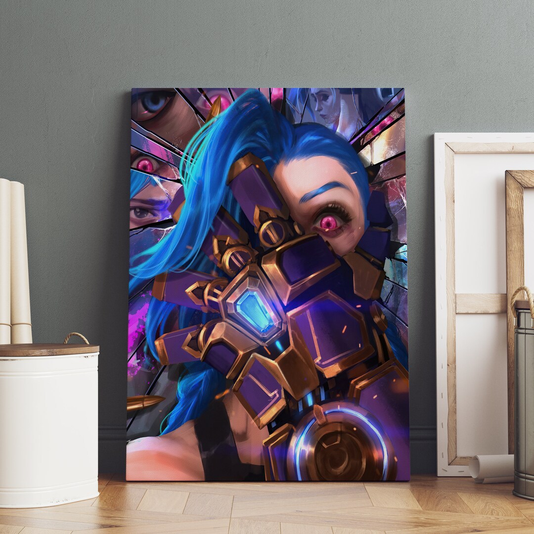 Arcane Poster Jinx Wall Art Premium Canvas Print Game Fan Gift