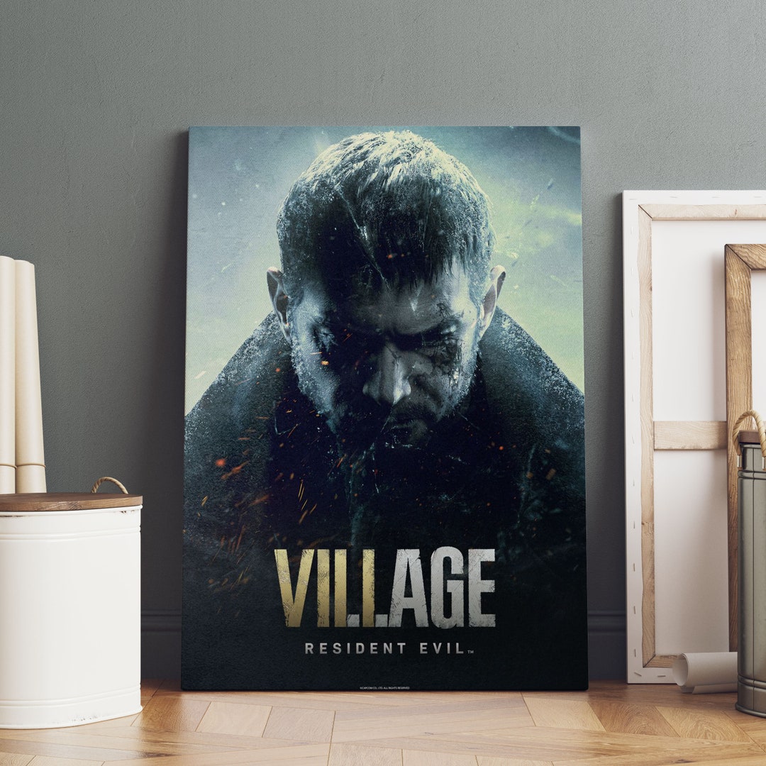 Resident Evil Poster, Chris Redfield Wall Art, Premium Canvas Print ...