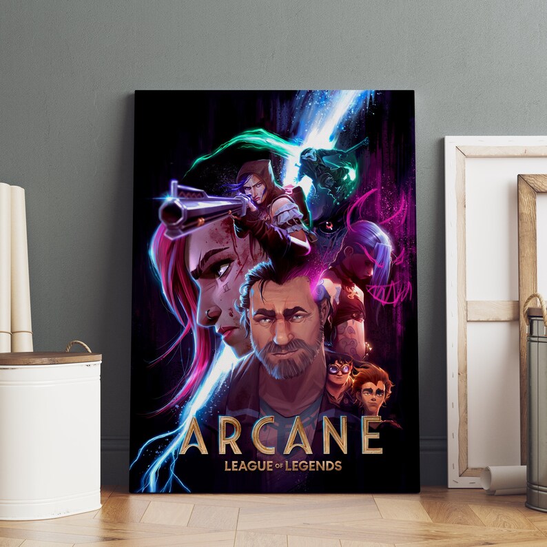 Arcane Poster Jinx Wall Art Premium Canvas Print Game Fan - Etsy