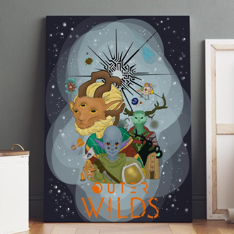 Outer Wilds Poster / Hearthian Wall Art / Game Print / Canvas Art Decor ...
