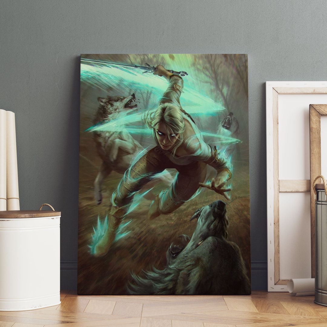 The Witcher 3 Wild Hunt Poster, Ciri Wall Art, Premium Canvas Print ...