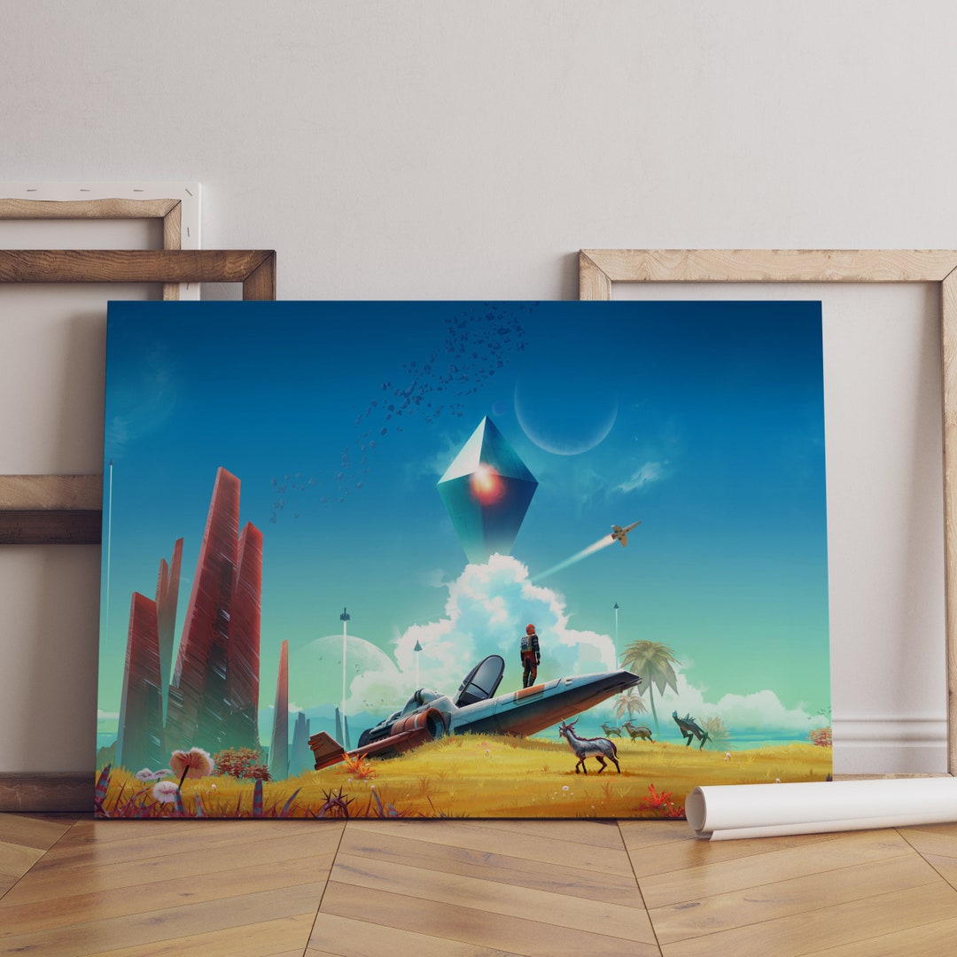 No Man's Sky Poster, the Traveller Wall Art, Premium Canvas Print, Game ...