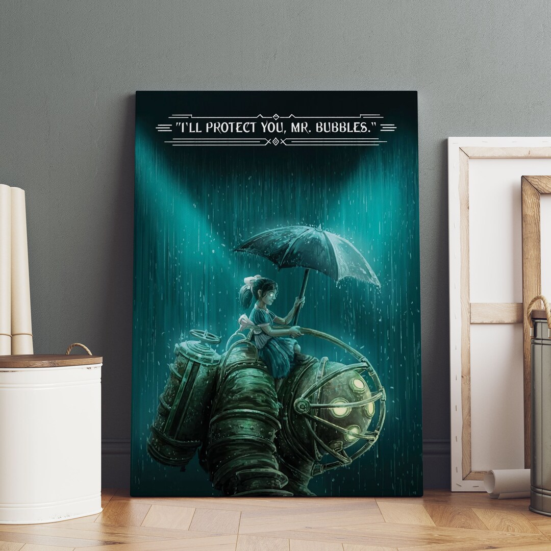 Bioshock Poster, Rapture & Columbia Wall Art, Premium Canvas Print ...