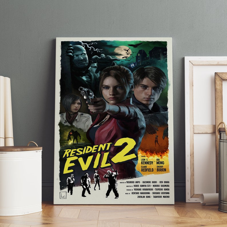 Resident Evil Poster Chris Redfield Wall Art Premium Canvas - Etsy