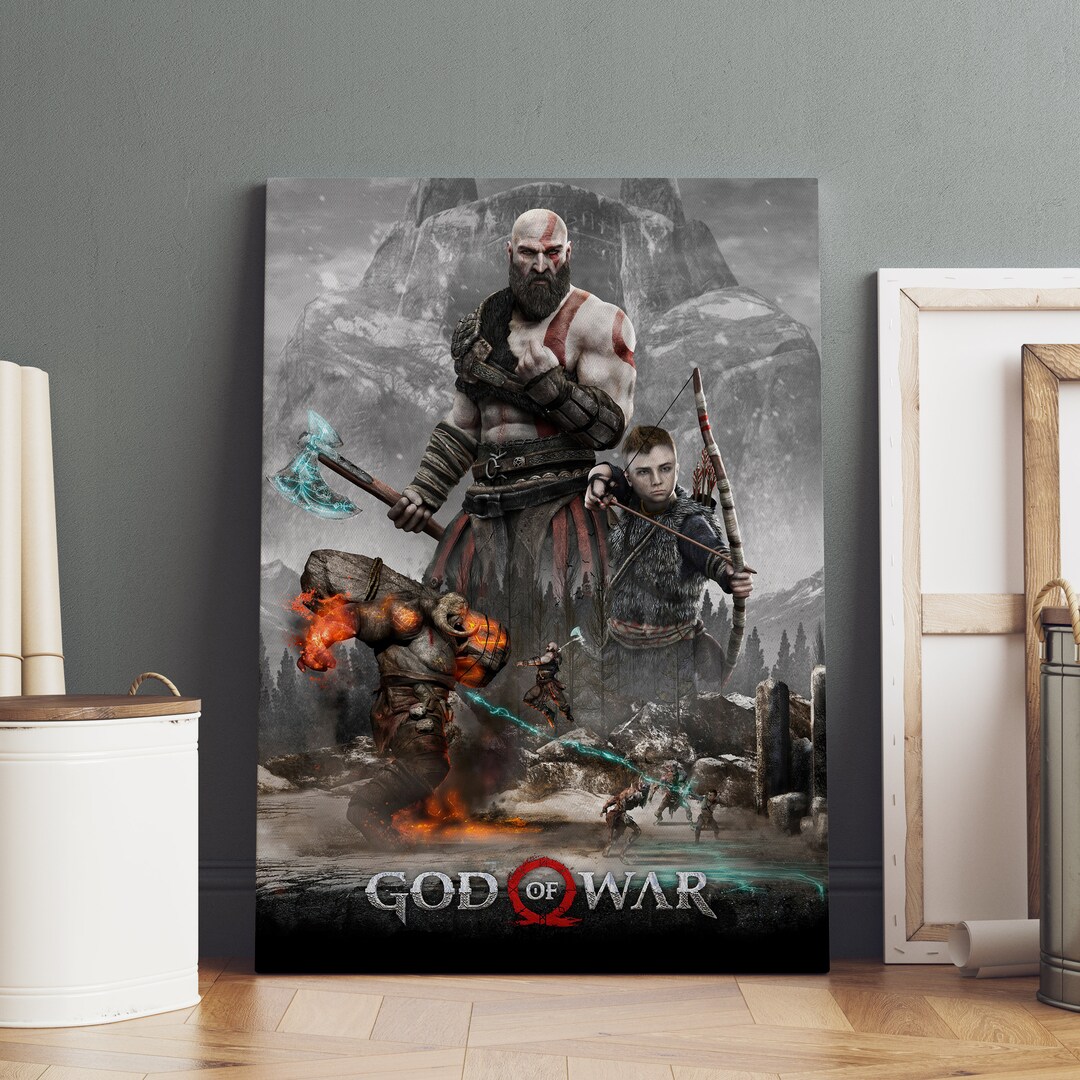 God of War Poster, Atreus Wall Art, Premium Canvas Print, Game Fan Gift ...