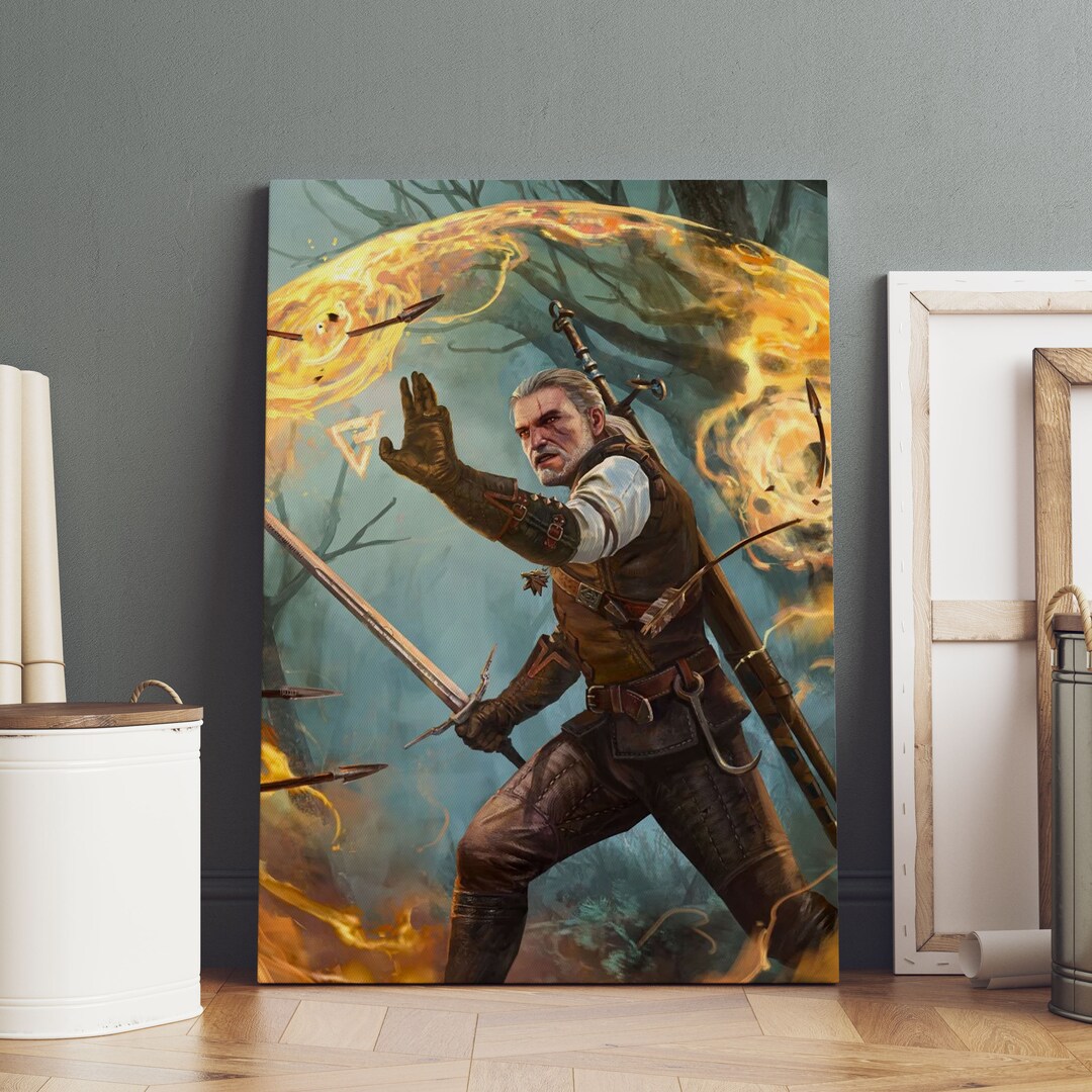 The Witcher 3 Wild Hunt Poster, Geralt of Rivia Wall Art, Premium ...