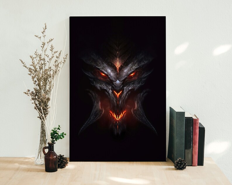 Diablo Poster Demon Hunter Wall Art Rolled Canvas Print - Etsy