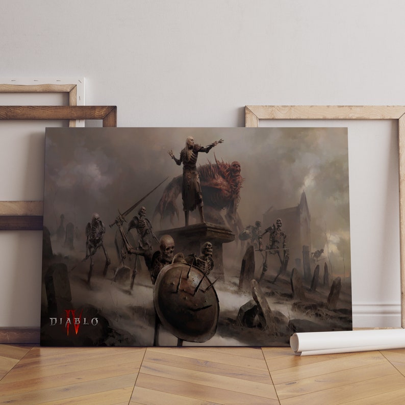 Diablo Poster Butcher Wall Art Rolled Canvas Print Game - Etsy