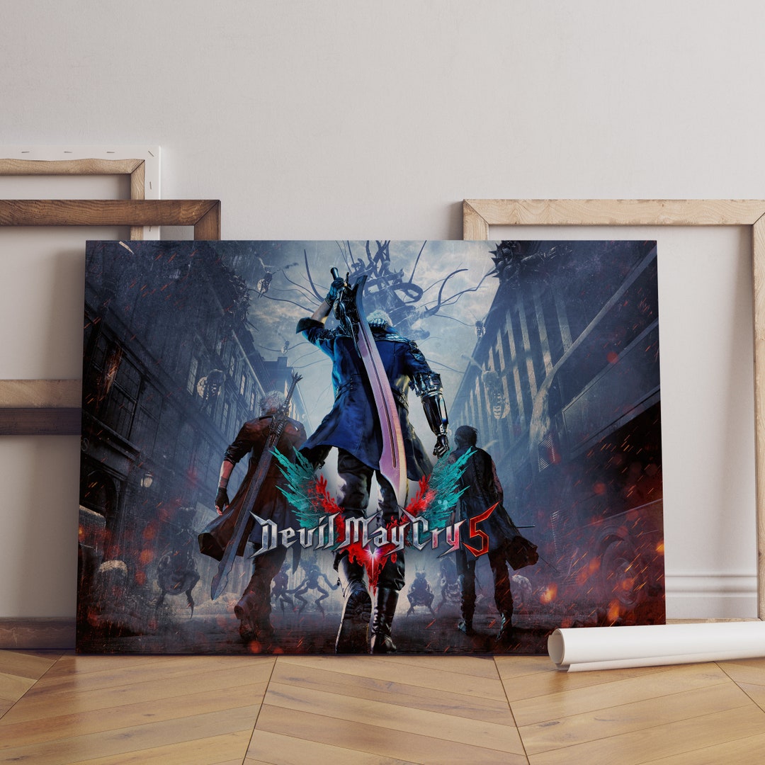 DMC Devil May Cry Poster, Dante Wall Art, Premium Canvas Print, Game ...