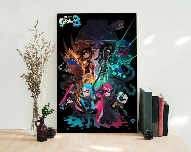 Splatoon Poster Inklings Wall Art Premium Canvas Print Game - Etsy