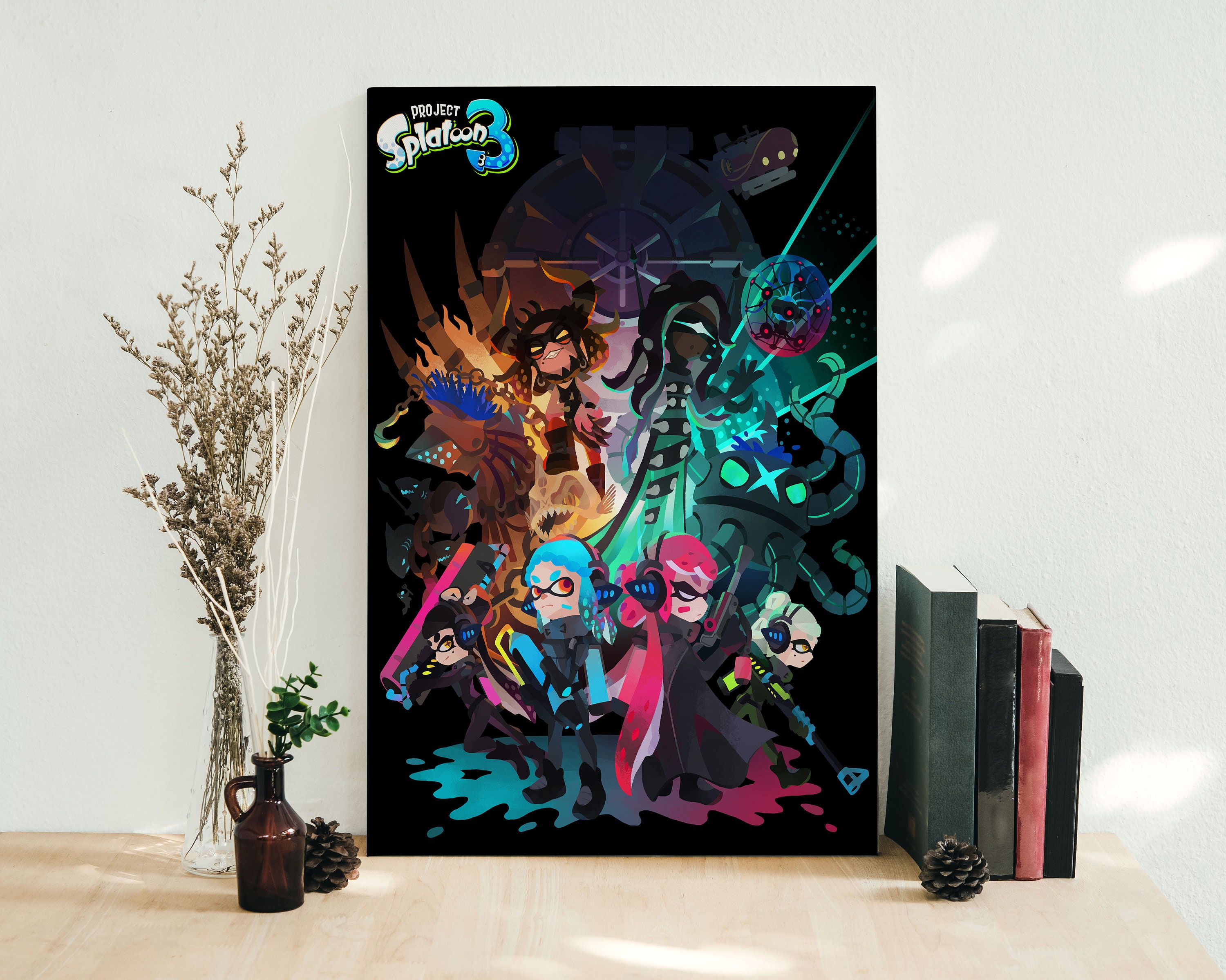 Splatoon Poster Inklings Wall Art Premium Canvas Print Game - Etsy