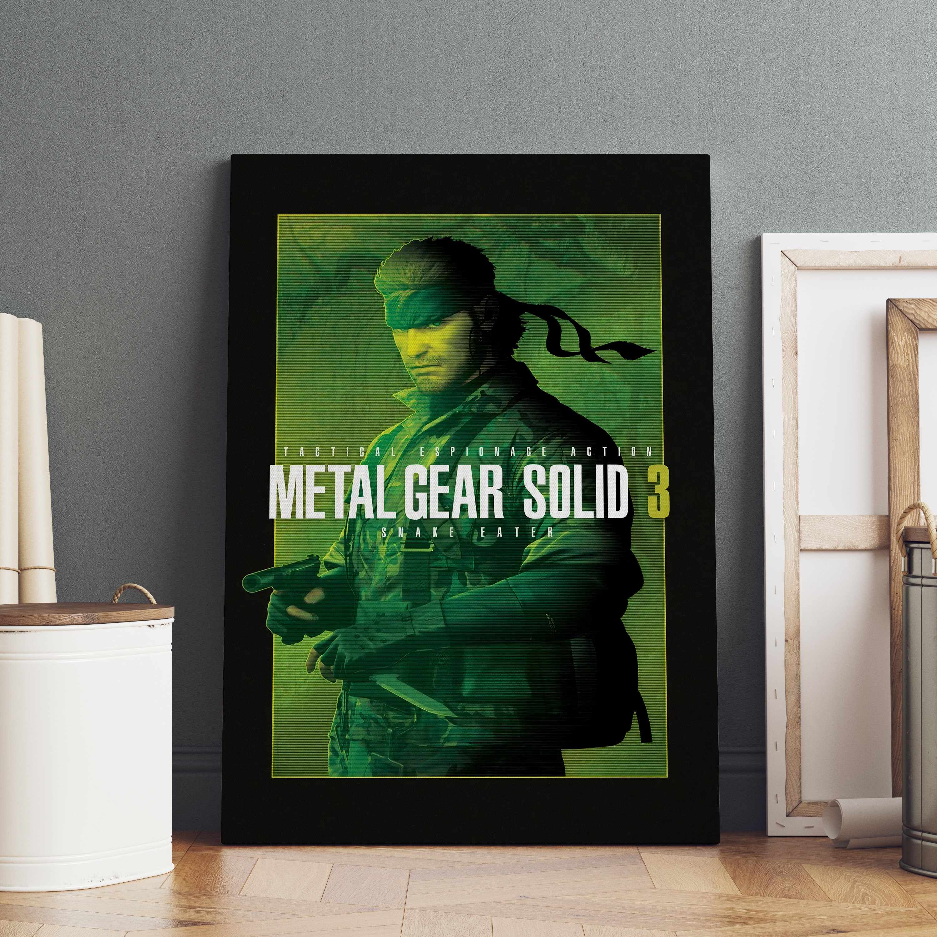 Metal Gear Solid Poster Big Boss Wall Art Premium Canvas - Etsy