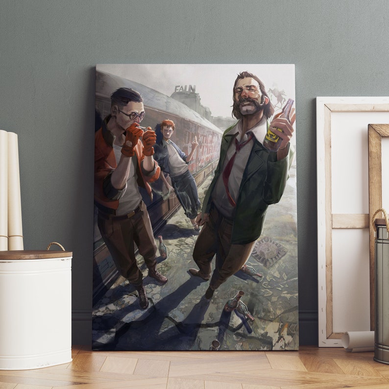 Disco Elysium Poster Revachol Wall Art Premium Canvas Print - Etsy
