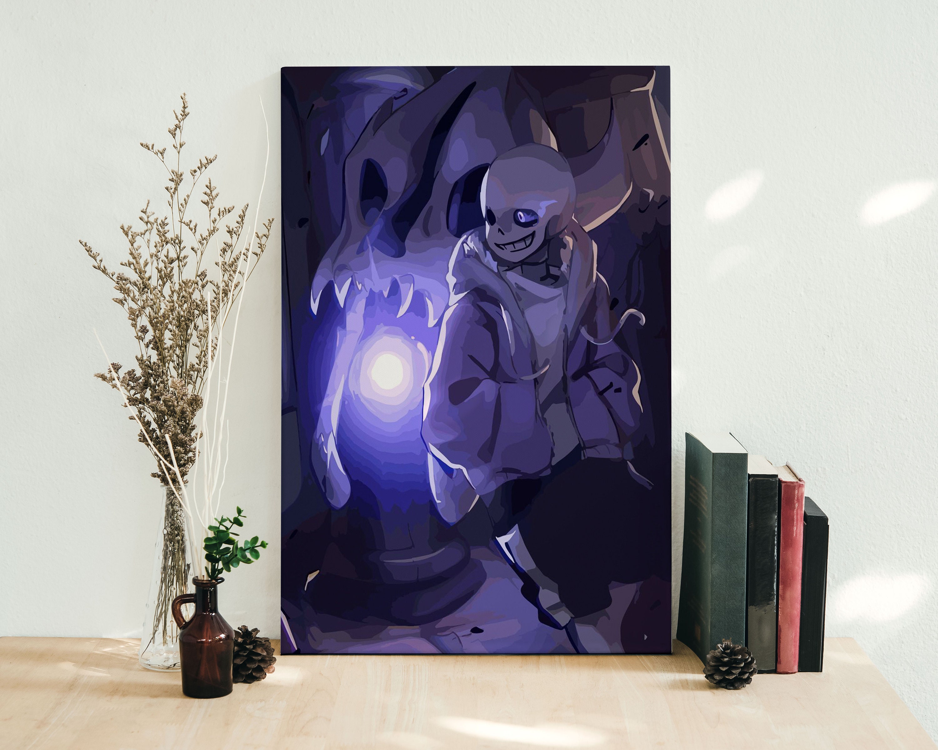 Undertale Poster Sans Wall Art Premium Canvas Print Game - Etsy