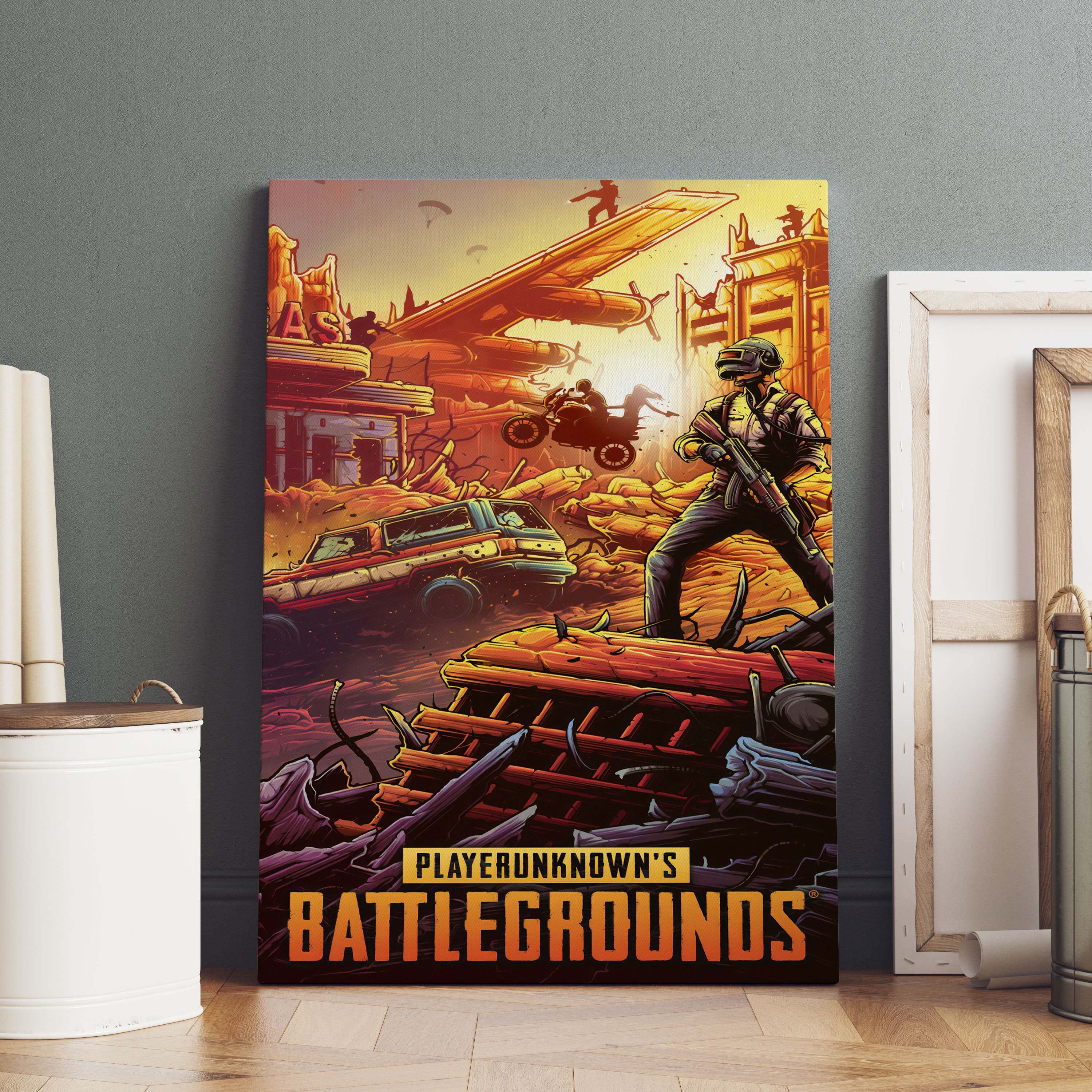 PUBG Poster, Playerunknown's Battlegrounds Wall Art, Premium Canvas ...