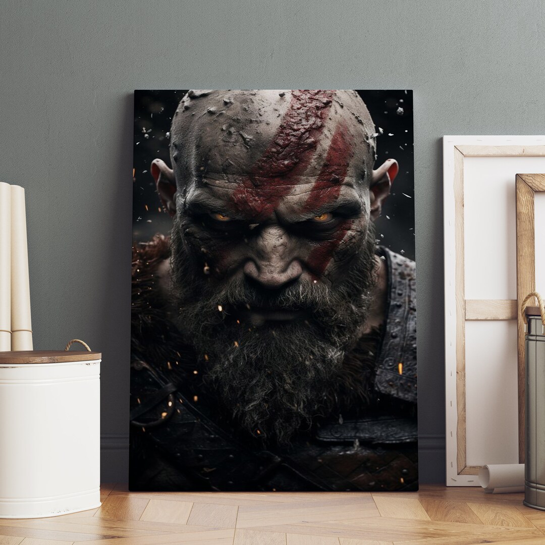 God of War Poster, Atreus Wall Art, Premium Canvas Print, Game Fan Gift ...