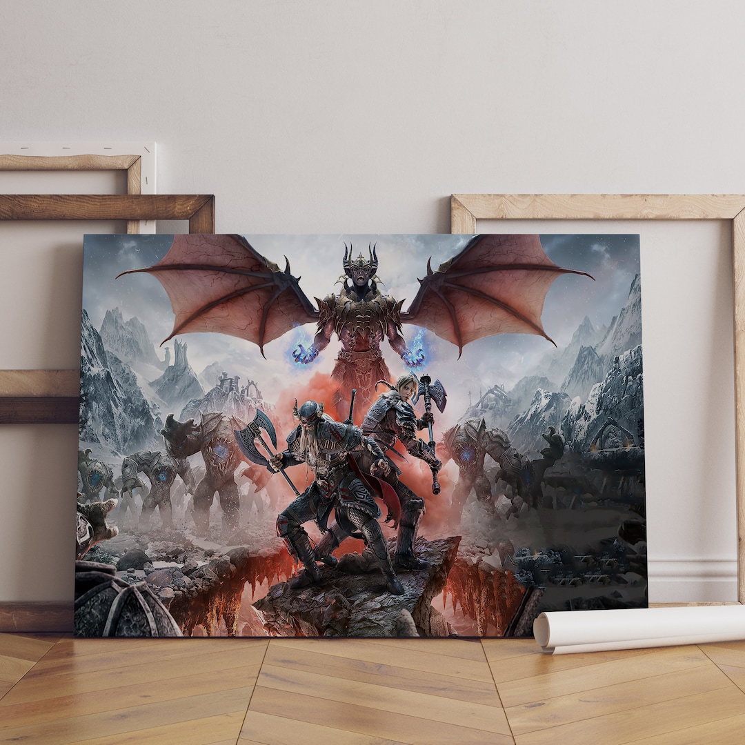 The Elder Scrolls V Skyrim Poster Dragonborn Wall Art - Etsy