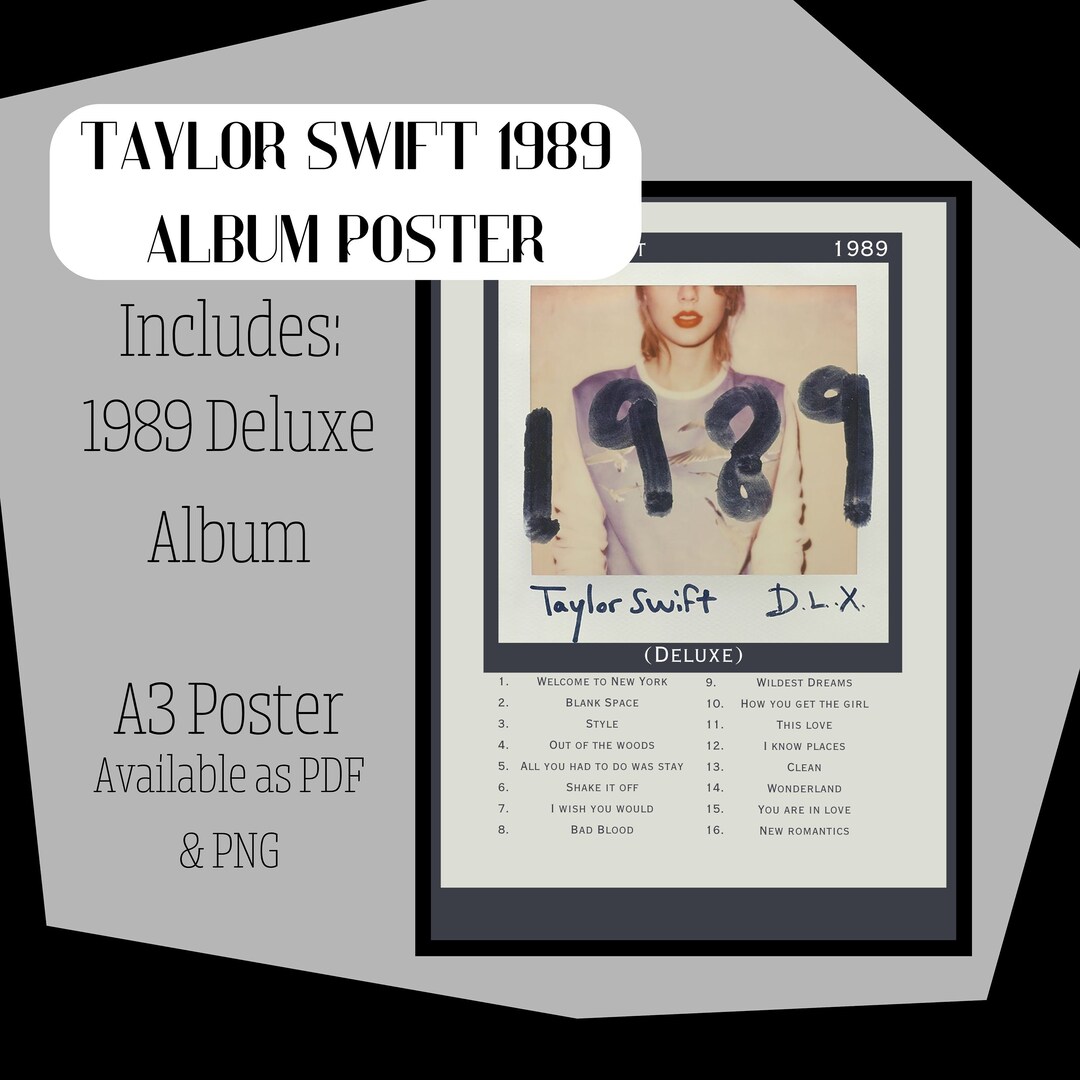 Taylor Swift 1989 Album Poster Printable Wall Art 1989 Deluxe Album ...