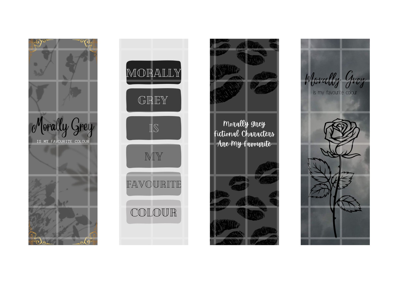 Morally Grey Character Bookmarks, Dark Romance Bookmarks, Enemies-to ...