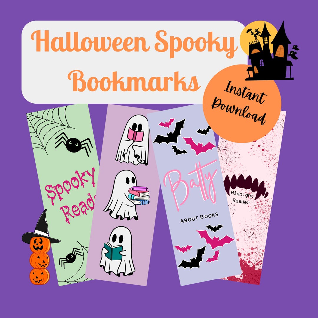Cute Spooky Bookmarks | Halloween Spooky Season | Halloween Themed ...