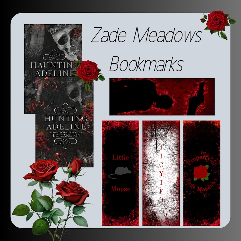 Zade Meadows Bookmarks | Dark Romance | Romance Bookmark | Haunting ...