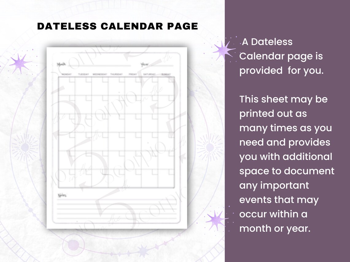 Printable Astrology Transit Tracker: Transit Journal for Tracking ...