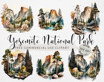 Watercolor National Park Clipart Commercial Use Clipart PNG - Etsy