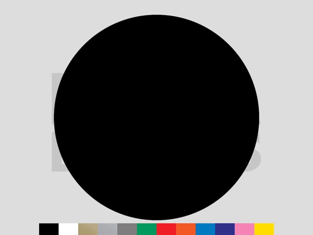 Circle Vinyl Die Cut Decal Sticker - Round Dot Spot Shape | Multiple ...