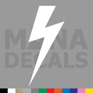 Lightning Bolt Vinyl Die Cut Decal Sticker - Shock Electric Power ...