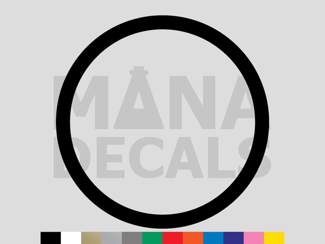 Circle Outline Vinyl Die Cut Decal Sticker - Round Ring Hoop Loop ...