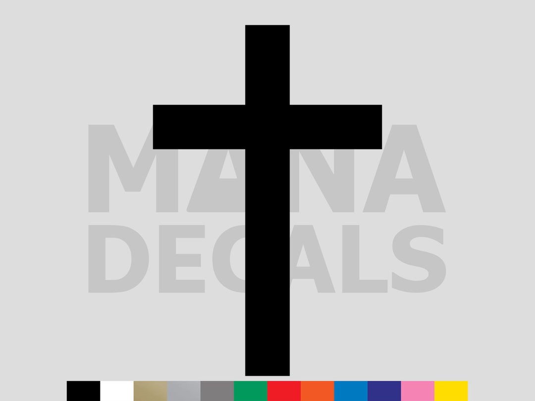 Cross Vinyl Die Cut Decal Sticker - Jesus Christ Christian Religious ...