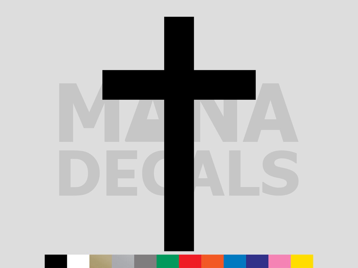 Cross Vinyl Die Cut Decal Sticker - Jesus Christ Christian Religious ...